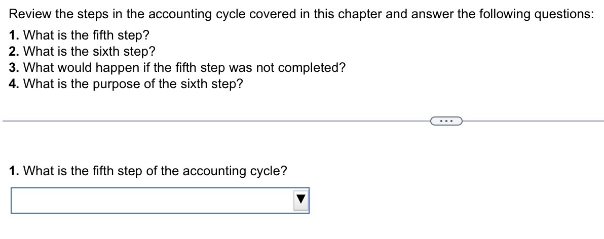 Solved Review the steps in the accounting cycle covered in | Chegg.com