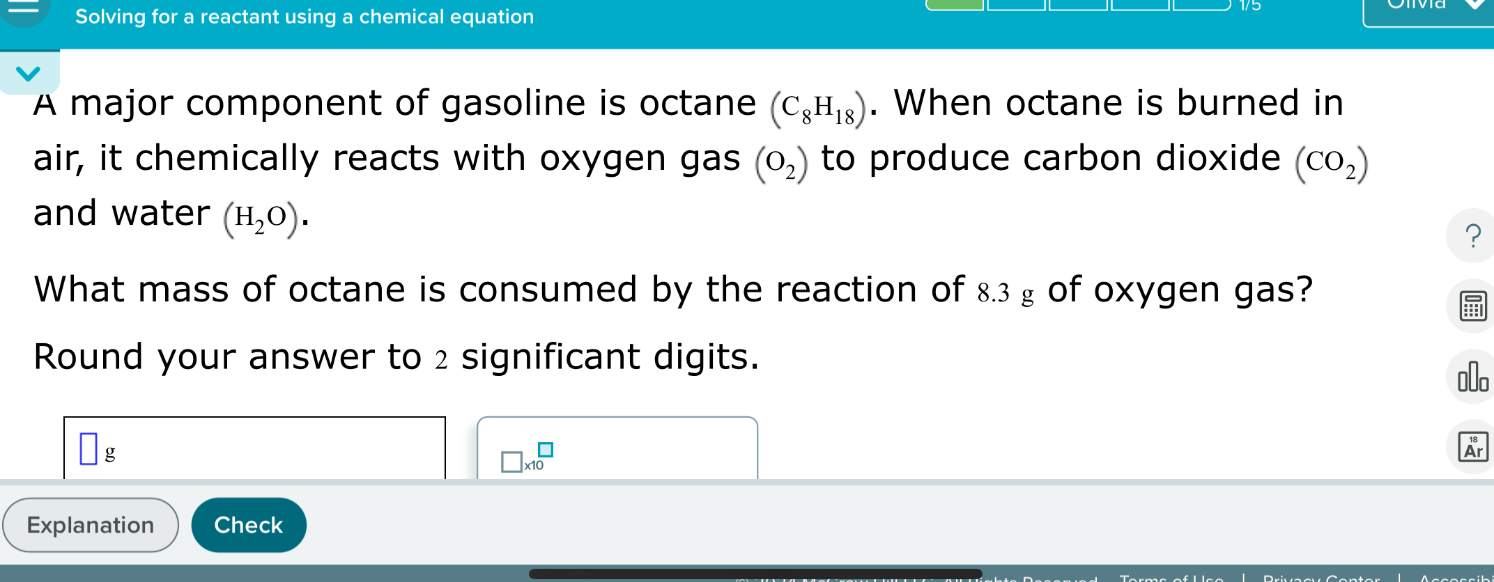 Solved Solving for a reactant using a chemical equationA | Chegg.com