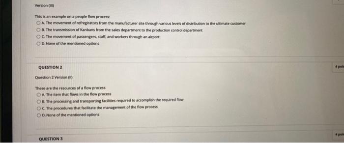 Solved Version (1) This is an example on a people flow | Chegg.com