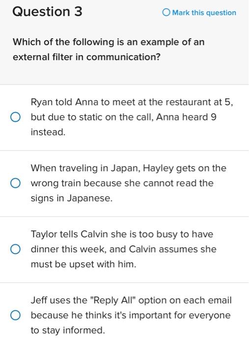 Solved Question 3 Mark this question Which of the following | Chegg.com