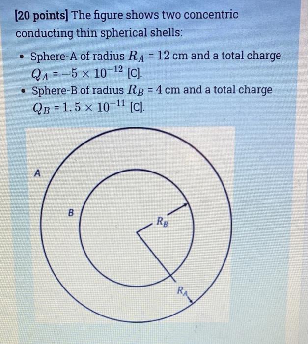 Solved = [20 points] The figure shows two concentric | Chegg.com