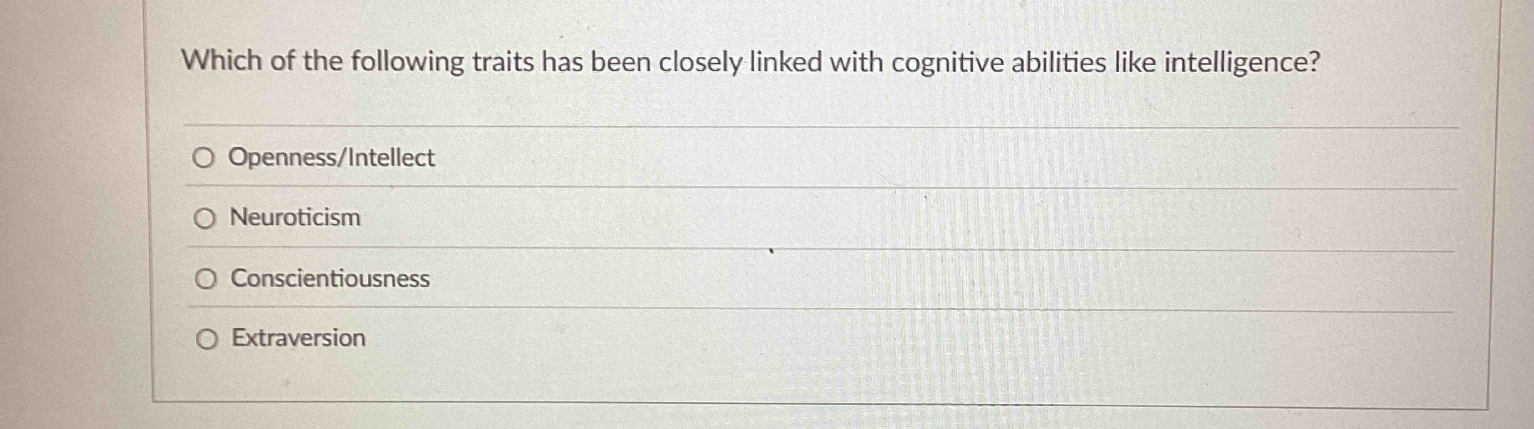 Solved Which of the following traits has been closely linked | Chegg.com