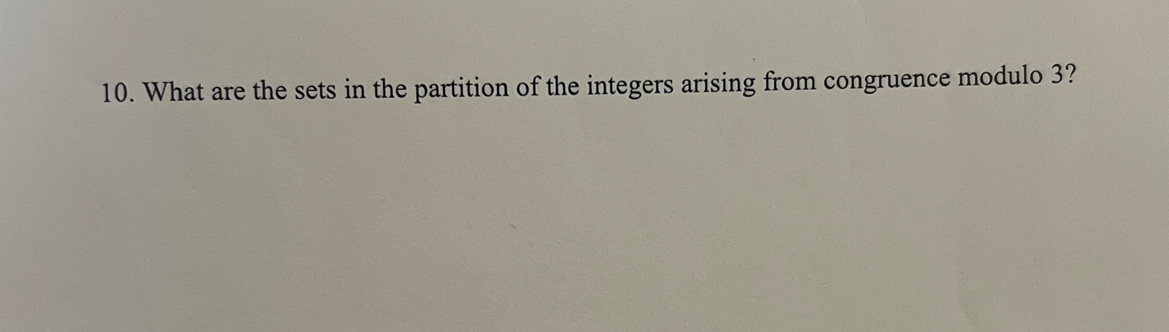 What are the sets in the partition of the integers | Chegg.com