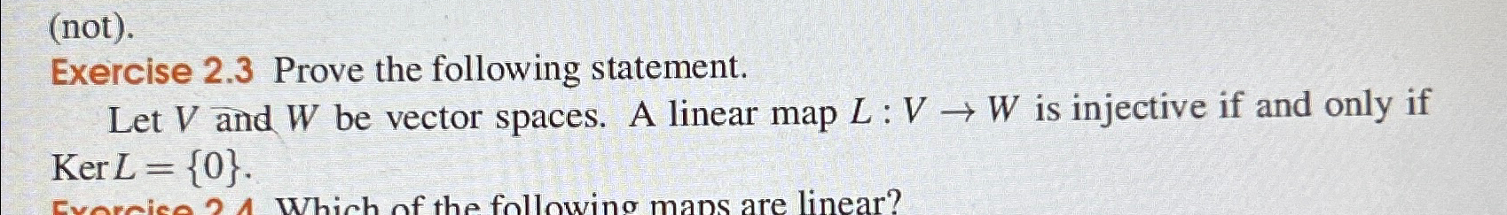 Solved (not).Exercise 2.3 ﻿Prove the following statement.Let | Chegg.com