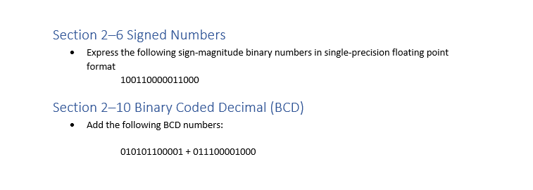 Solved Section 2-6 ﻿Signed NumbersExpress the following | Chegg.com