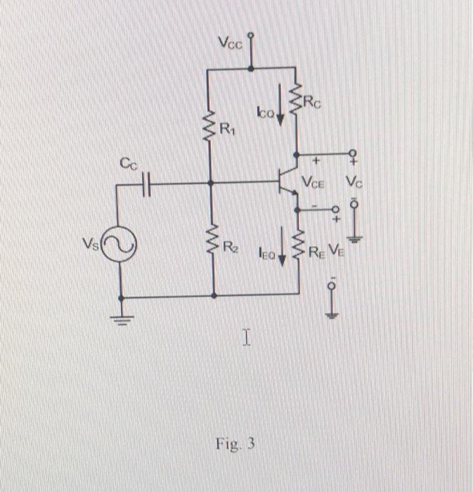 Solved Assume Vcc= 12 V. A) Consider the circuit in Fig. 1.b | Chegg.com