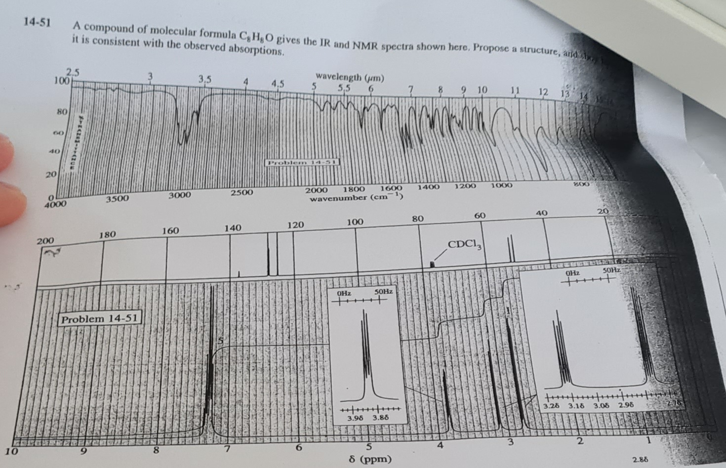 Solved 14-51A compound of molecular formula C8H8O ﻿gives the | Chegg.com