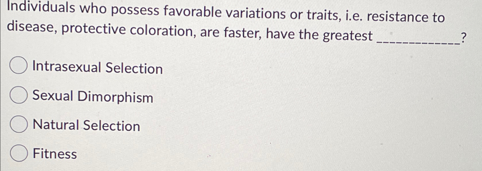 Solved Individuals who possess favorable variations or | Chegg.com