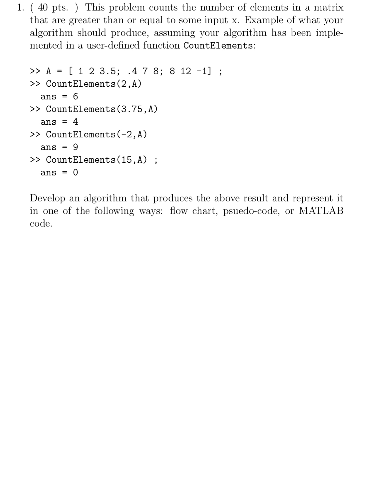 Solved ( 40 ﻿pts. ) ﻿This problem counts the number of | Chegg.com