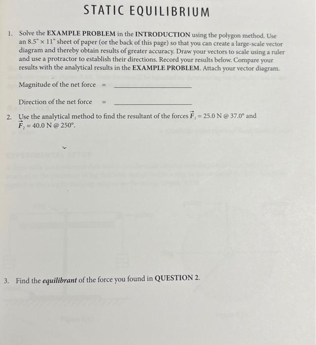 Solved 1. Solve the EXAMPLE PROBLEM in the INTRODUCTION | Chegg.com