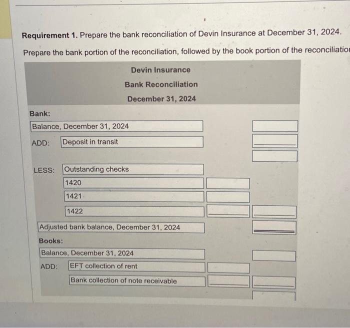 The December Cash Records Of Devin Insurance Follow