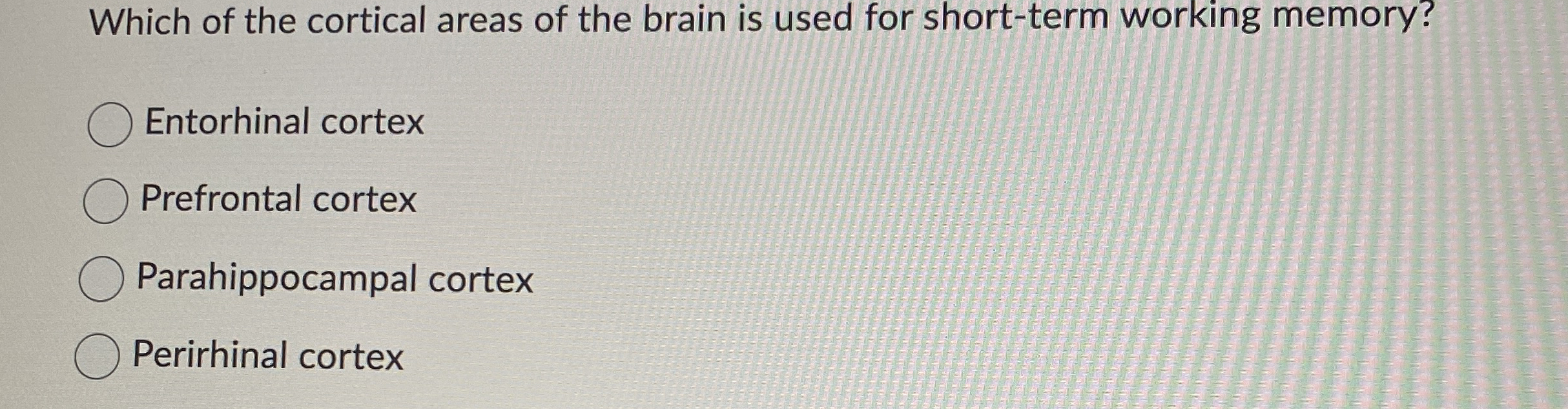 Solved Which of the cortical areas of the brain is used for | Chegg.com