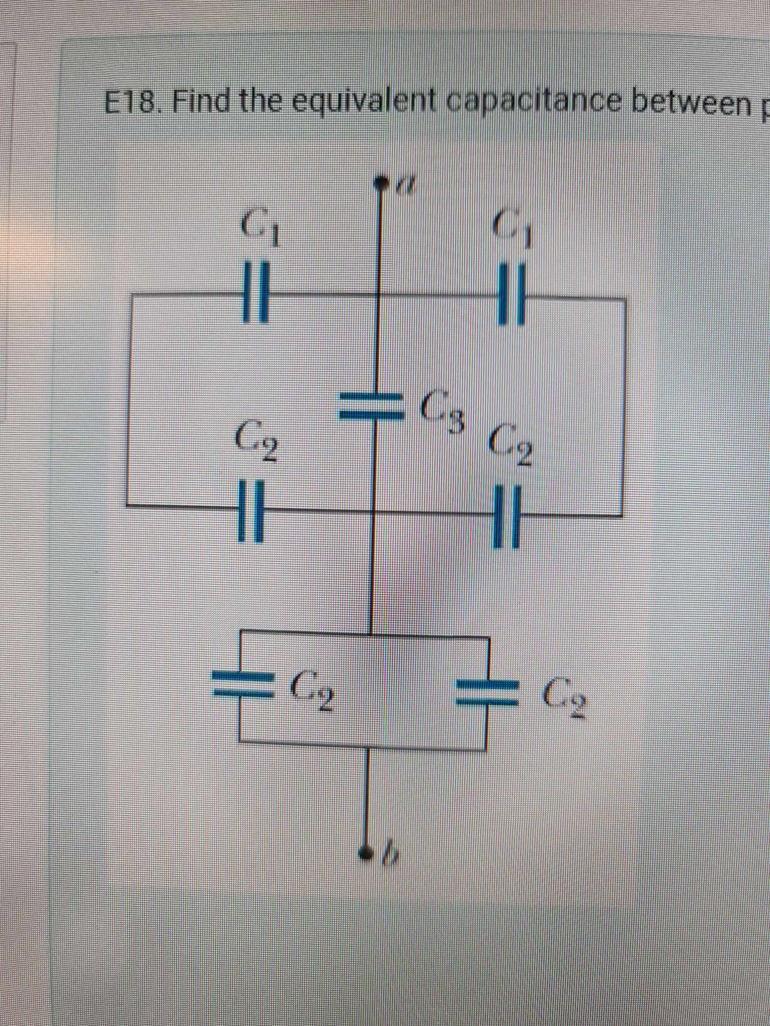 Solved E18. ﻿Find the equivalent capacitance between. Find | Chegg.com