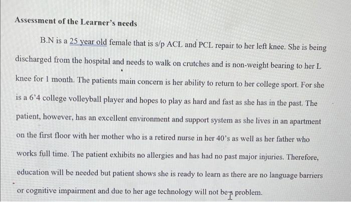 Solved (Write a 3 part statement) NANDA related to etiology | Chegg.com