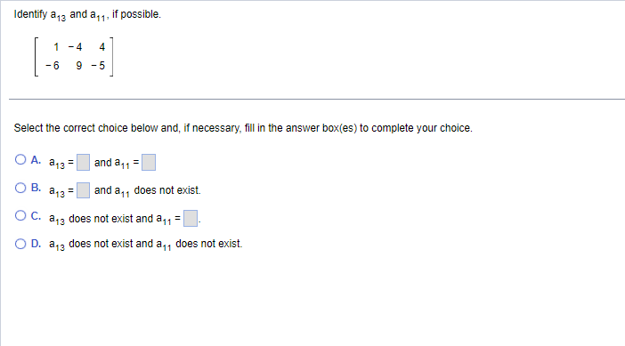 Solved Identify a13 ﻿and a11, ﻿if possible.[1-44-69-5]Select | Chegg.com