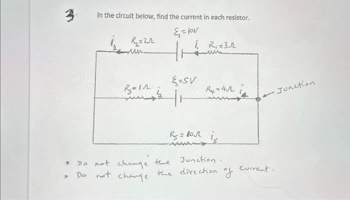 Solved 7. In the circuit below, find the current in each | Chegg.com