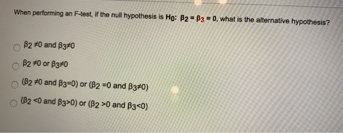 Solved What statistical test allows joint hypotheses to be | Chegg.com