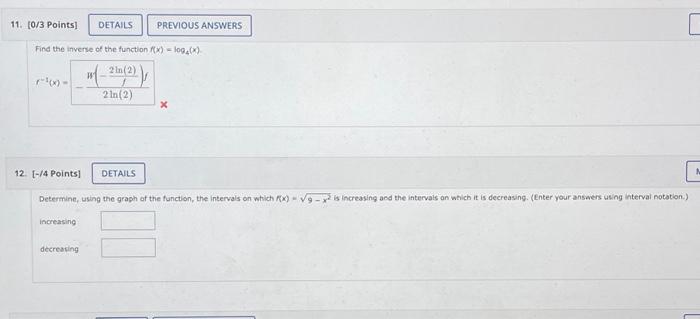 Solved Find the inverse of the function f(x)=log4(x). | Chegg.com