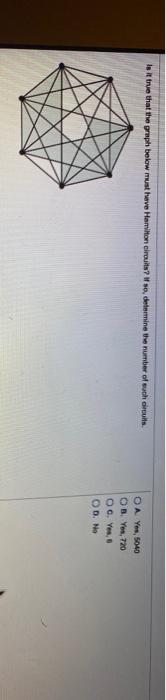 Solved Is it true that the graph below must have Hamilton | Chegg.com