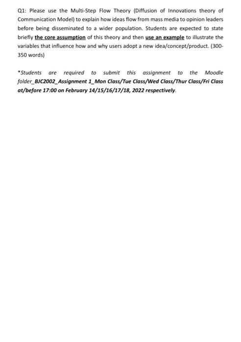 Solved Q1: Please use the Multi-Step Flow Theory (Diffusion | Chegg.com