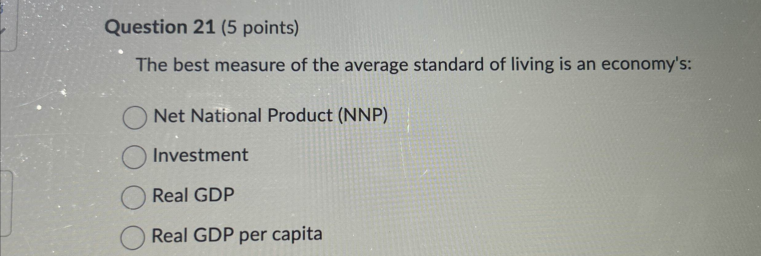 Solved Question 21 (5 ﻿points)The best measure of the | Chegg.com