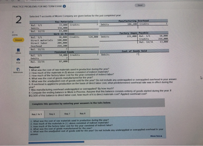 Solved Sed PRACTICE PROBLEMS FOR MID TERM EXAM O Selected T | Chegg.com