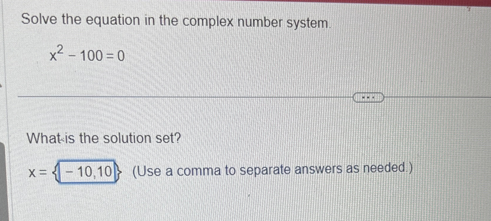 Solved Solve the equation in the complex number | Chegg.com