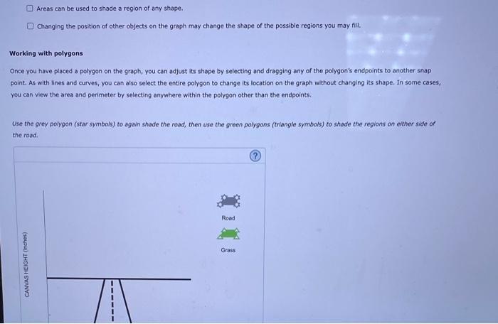 Solved 8. Areas and polygons More graph objects Two types of | Chegg.com