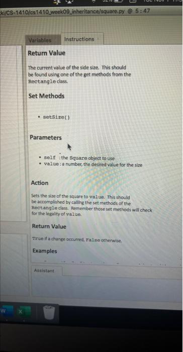 Solved 1 From Rectangle Import Rectangle 2 Class