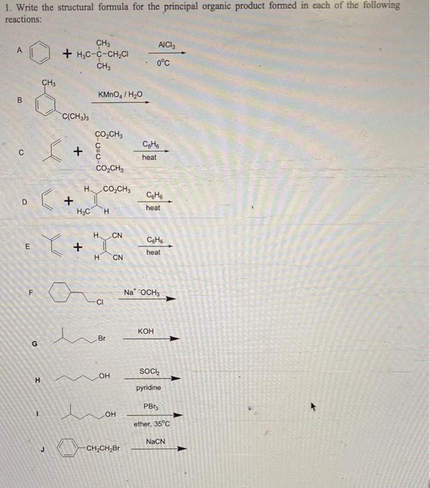 Solved 1. Write the structural formula for the principal | Chegg.com