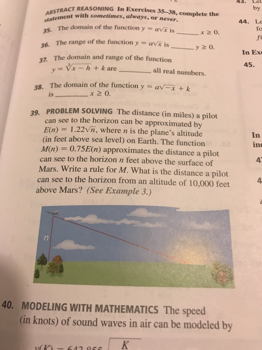 Solved 43. TRACT REASONING In Exercises 35-38. complete the | Chegg.com