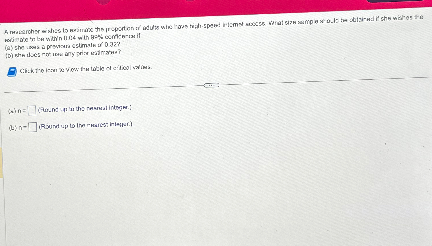 Solved A researcher wishes to estimate the proportion of | Chegg.com