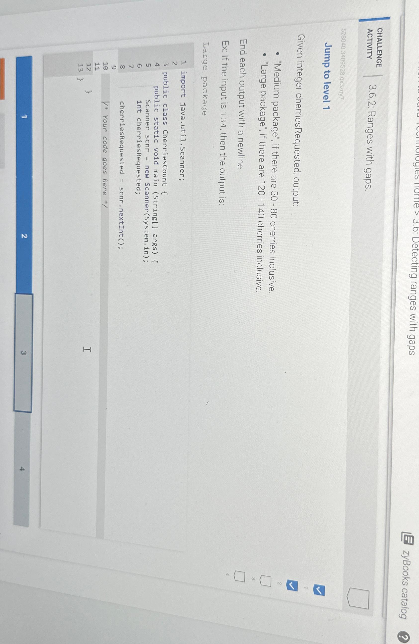 Solved CHALLENGEACTIVITY3.6.2: Ranges with | Chegg.com