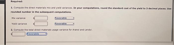 Solved Direct Materials Usage Variance, Direct Materials Mix | Chegg.com