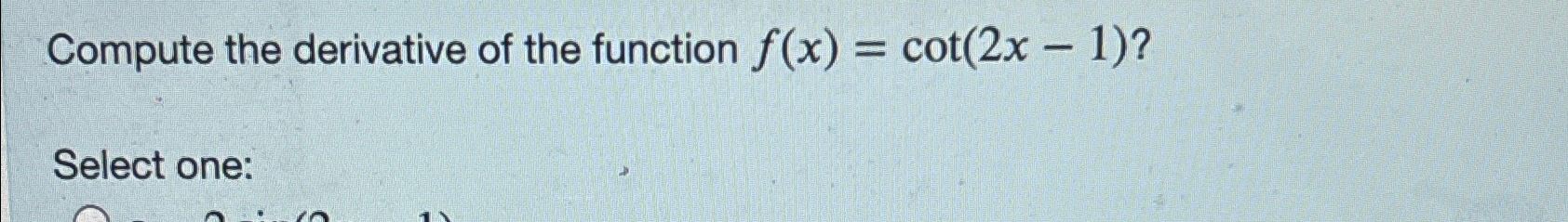 Solved Compute the derivative of the function | Chegg.com