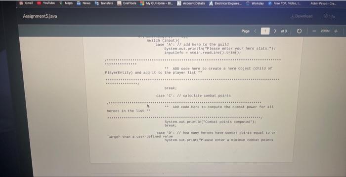 Solved Assignment 5 UML diagramlo late assignments will be | Chegg.com