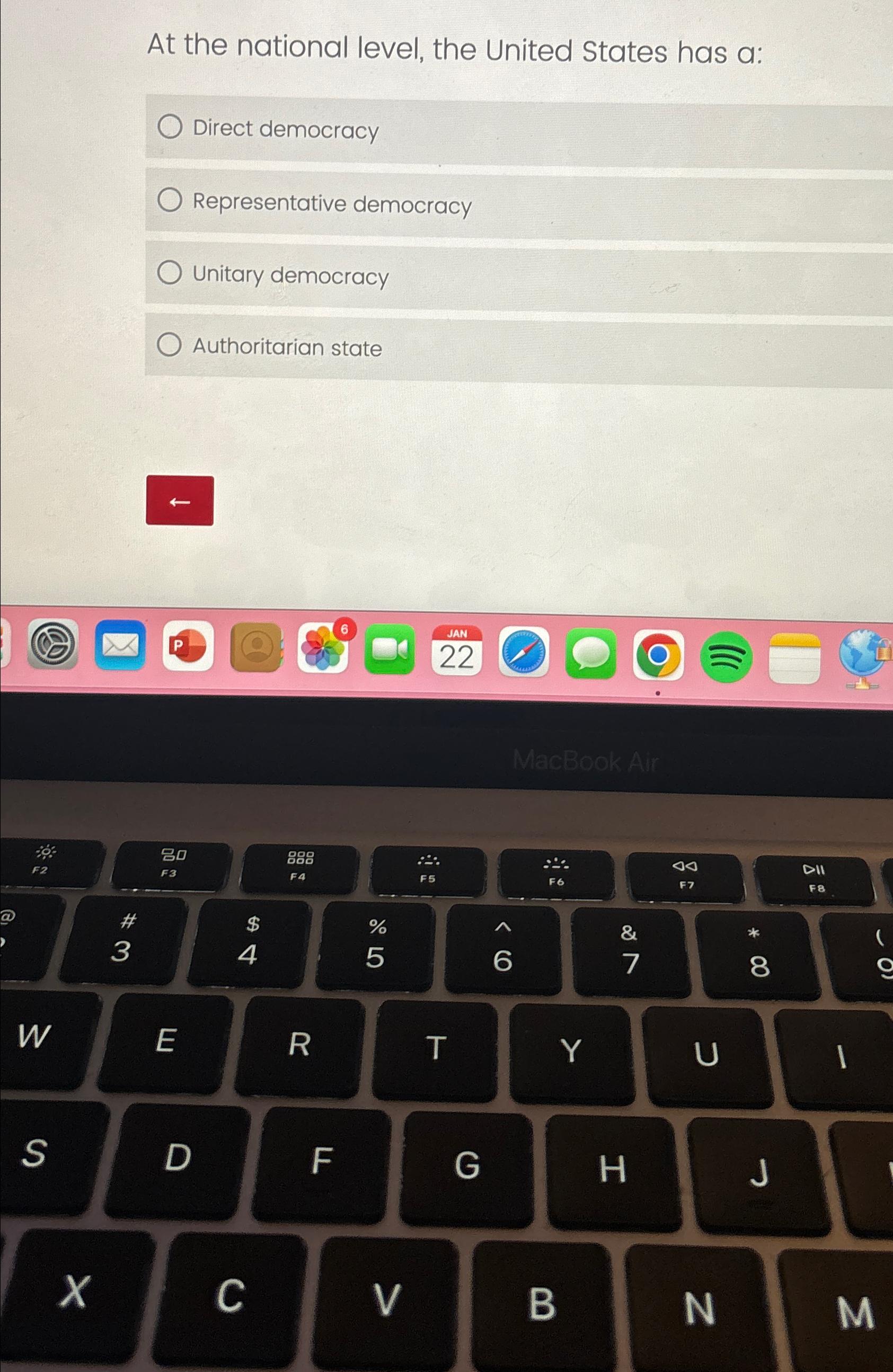 Solved At the national level, the United States has a:Direct | Chegg.com