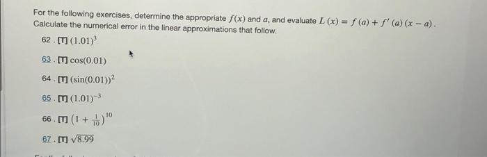 Solved For the following exercises, determine the | Chegg.com