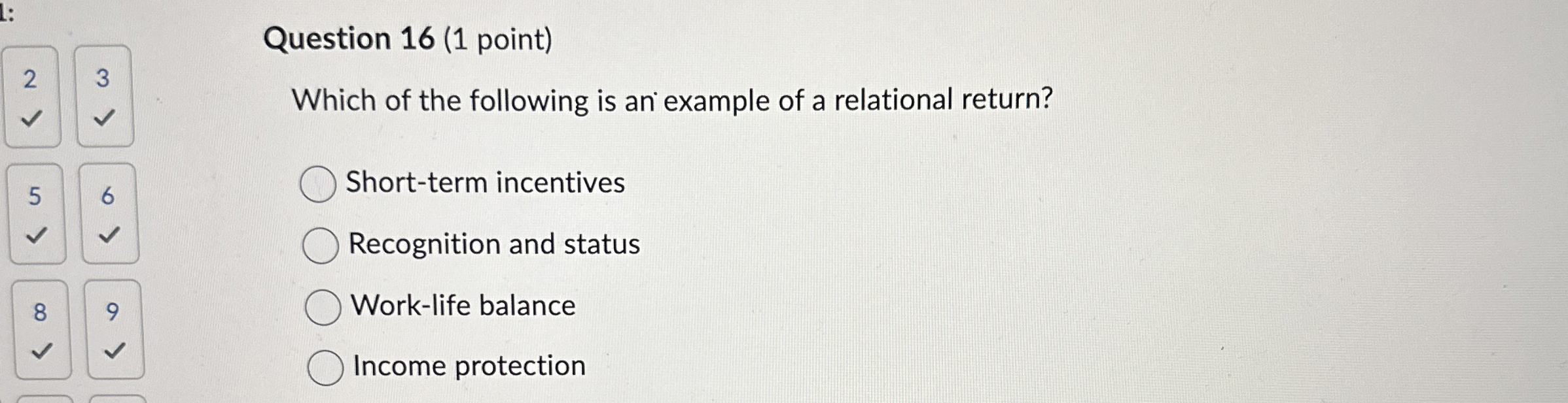 Solved Question 16 (1 ﻿point)Which of the following is an | Chegg.com