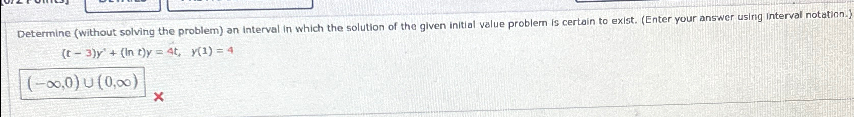 Solved Determine (without solving the problem) ﻿an interval | Chegg.com