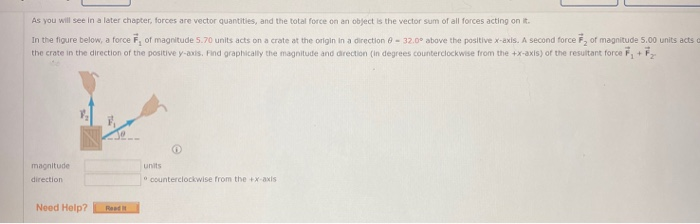 Solved As you will see in a later chapter, forces are vector | Chegg.com