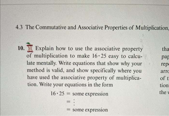 Solved 4.3 The Commutative and Associative Properties of | Chegg.com