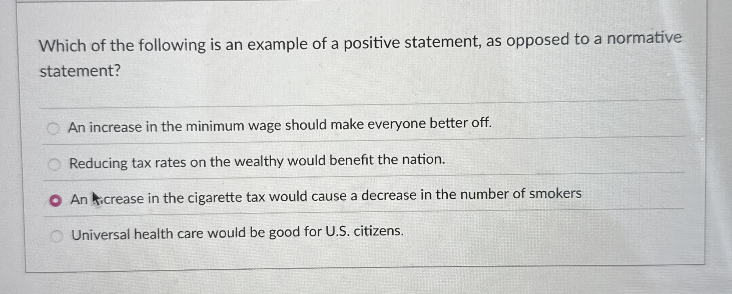 Solved Which of the following is an example of a positive | Chegg.com
