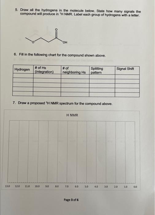 Solved 5. Draw all the hydrogens in the molecule below. | Chegg.com