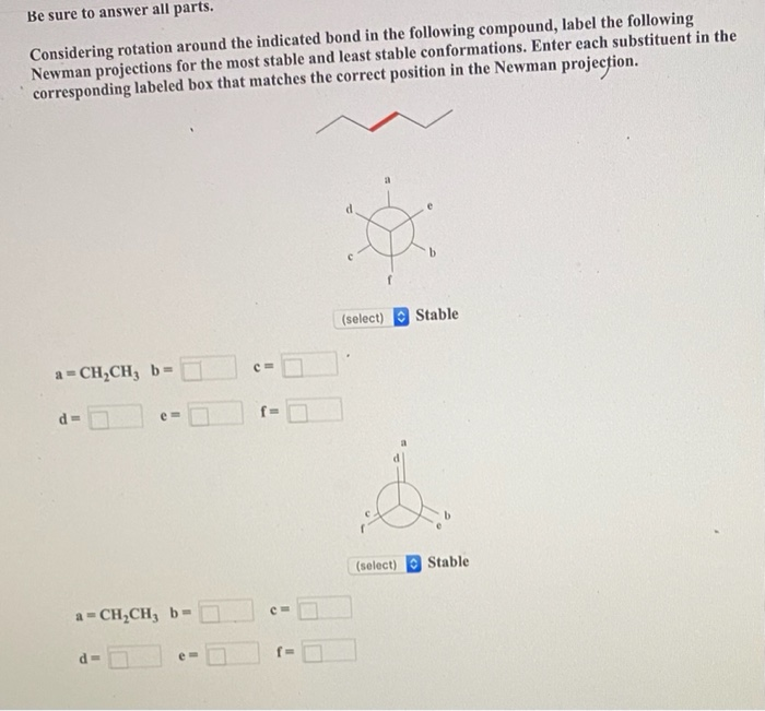 Solved Be sure to answer all parts. Considering rotation | Chegg.com