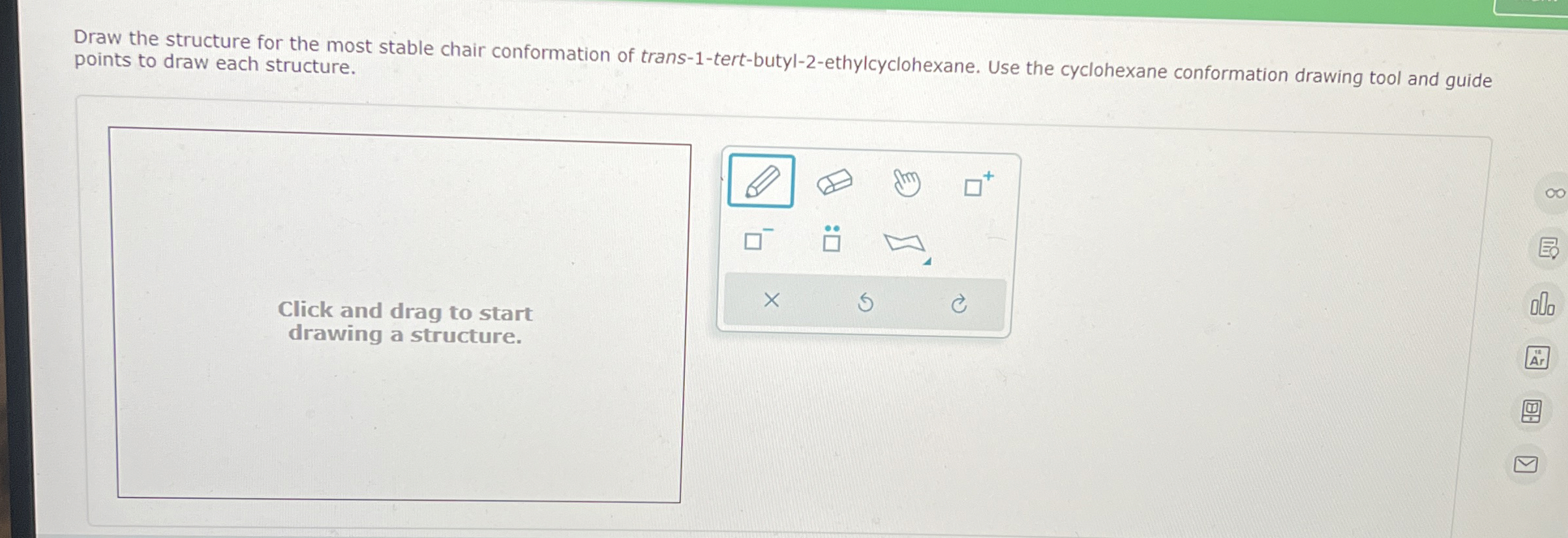 Solved Draw the structure for the most stable chair | Chegg.com