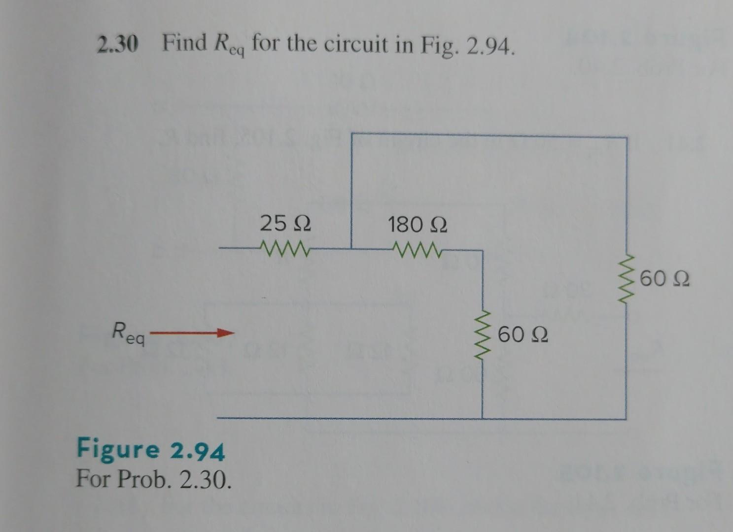 Solved 2.30 Find Req for the circuit in Fig. 2.94. Figure | Chegg.com