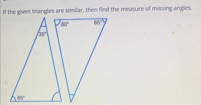 Solved If the given triangles are similar, then find the | Chegg.com