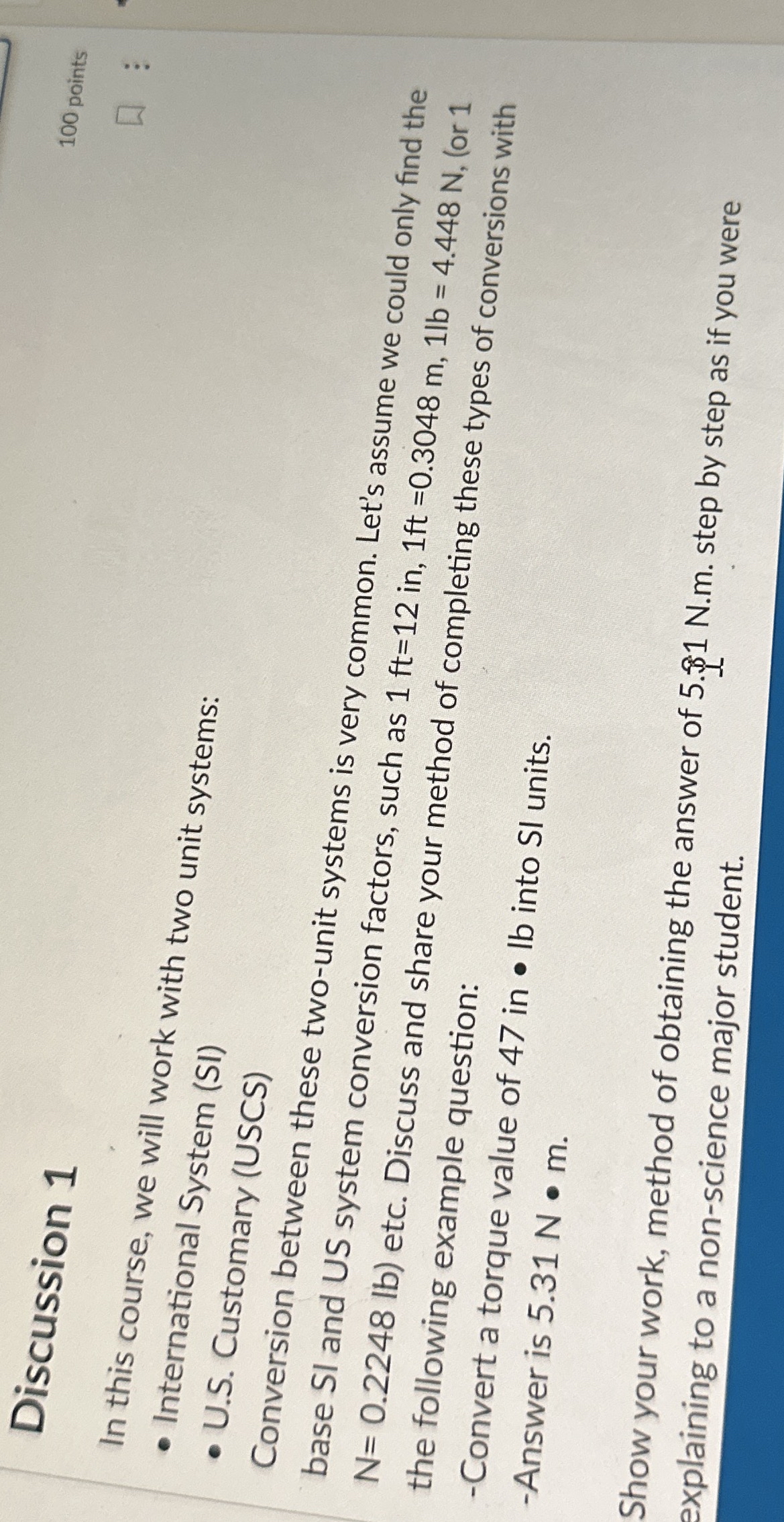 Solved Discussion 1100 ﻿pointsIn this course, we will work | Chegg.com