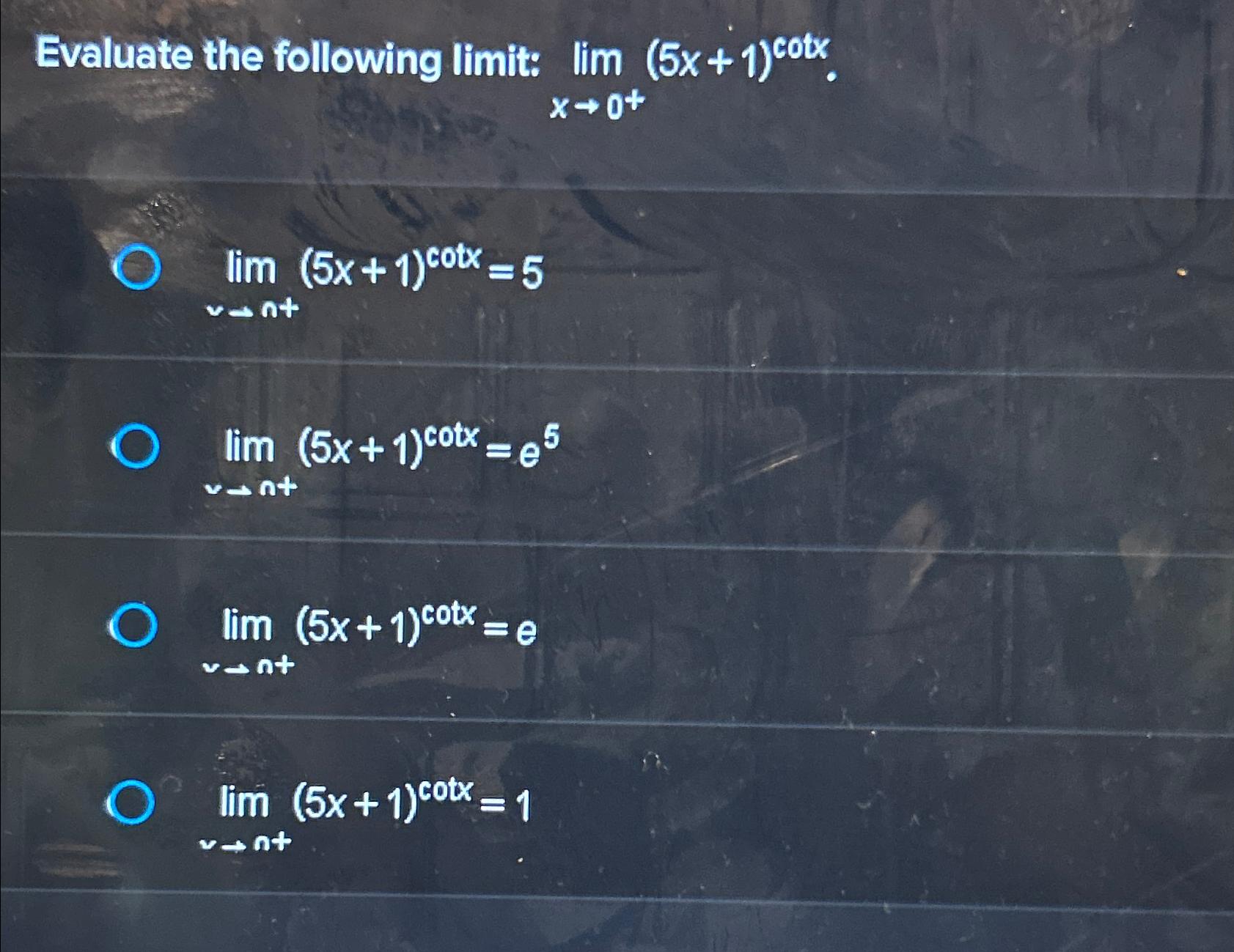 Solved Evaluate the following limit: | Chegg.com